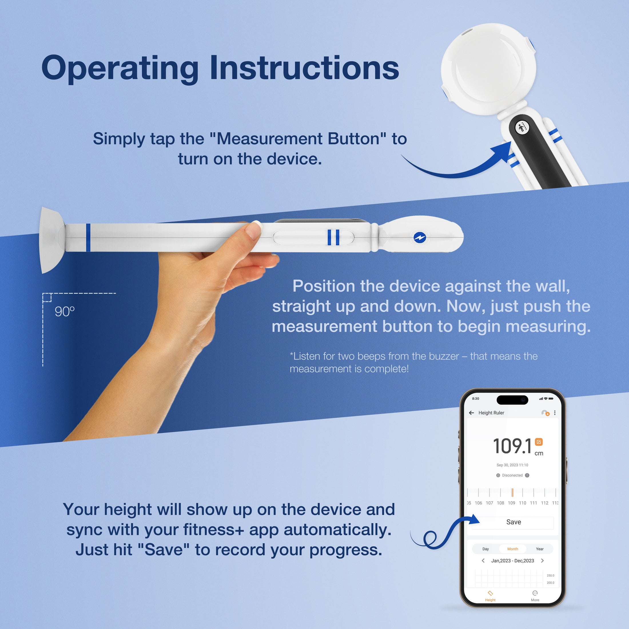Buy Digital Height Scale - Digital Height Ruler | BisonBody